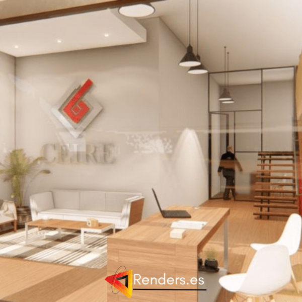 Renders oficinas 3D - Render oficina - Renders de oficinas
