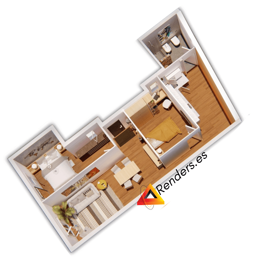 Renders oficinas 3D - Render oficina - Renders de oficinas